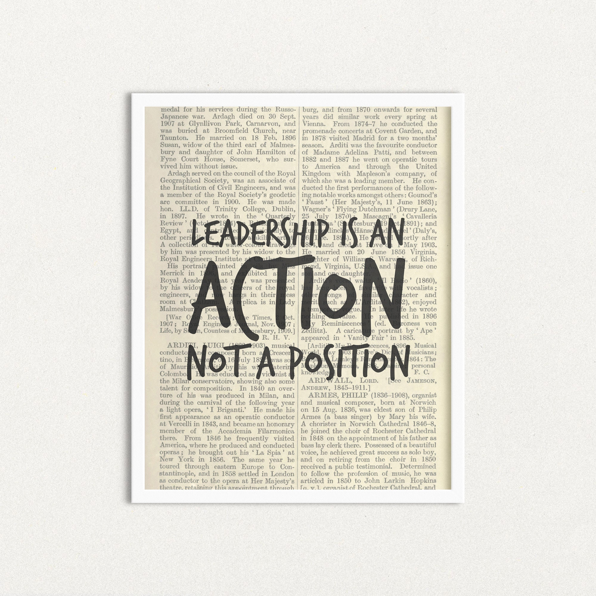 Leadership Quote, Leadership is an Action, Not a Position, Quotes About ...