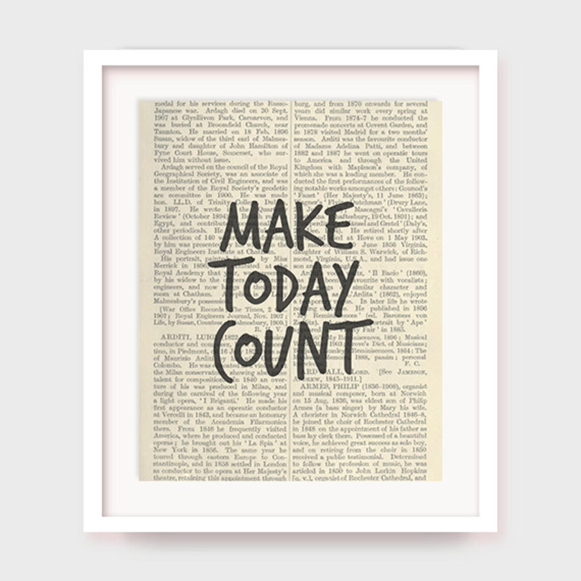 Motivational Wall Art, Make Today Count, Printable Office Wall Art ...