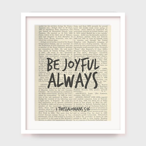Be Joyful Always - Etsy