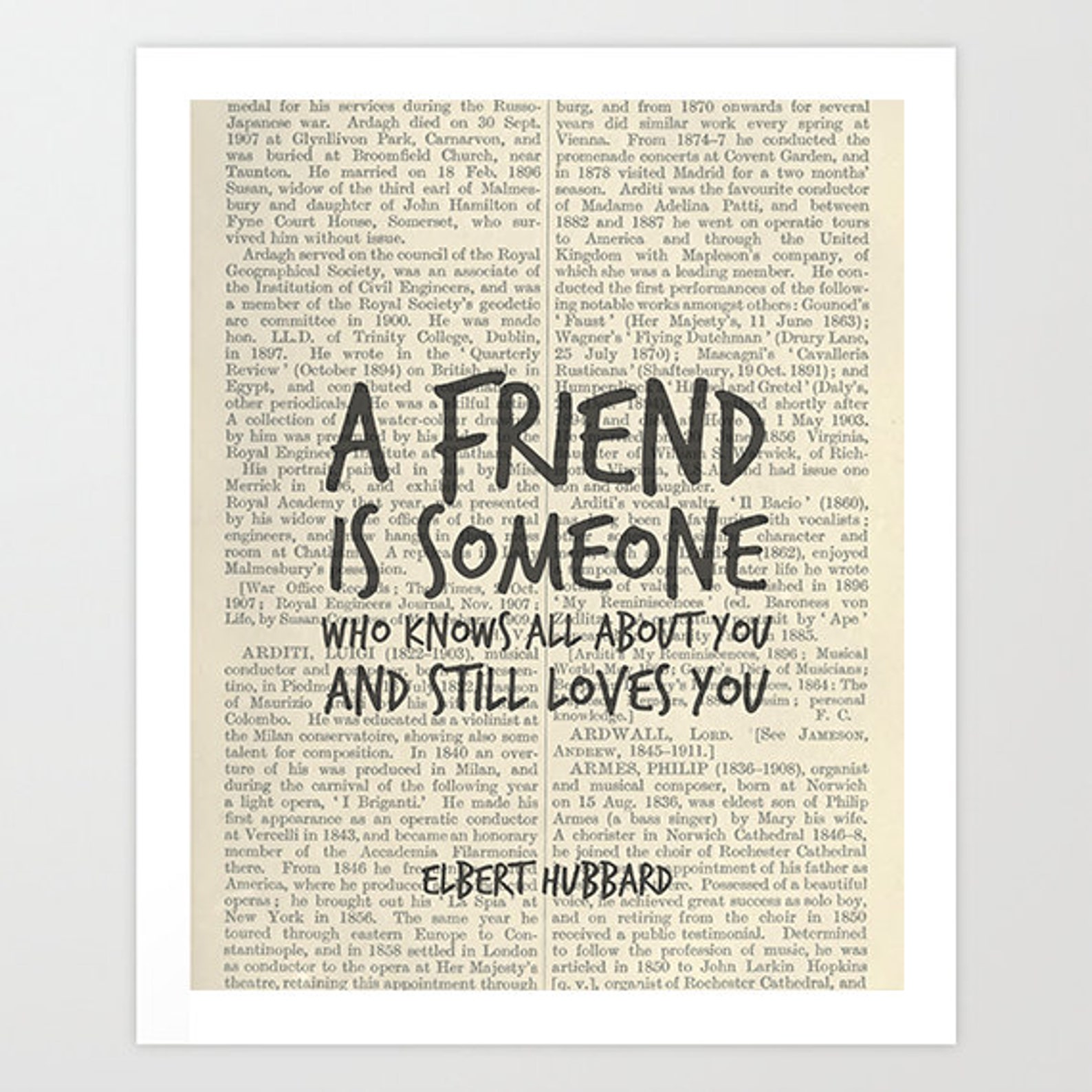 Best Friend Gift, Friendship Quote Art Print, A Friend is Someone Who ...