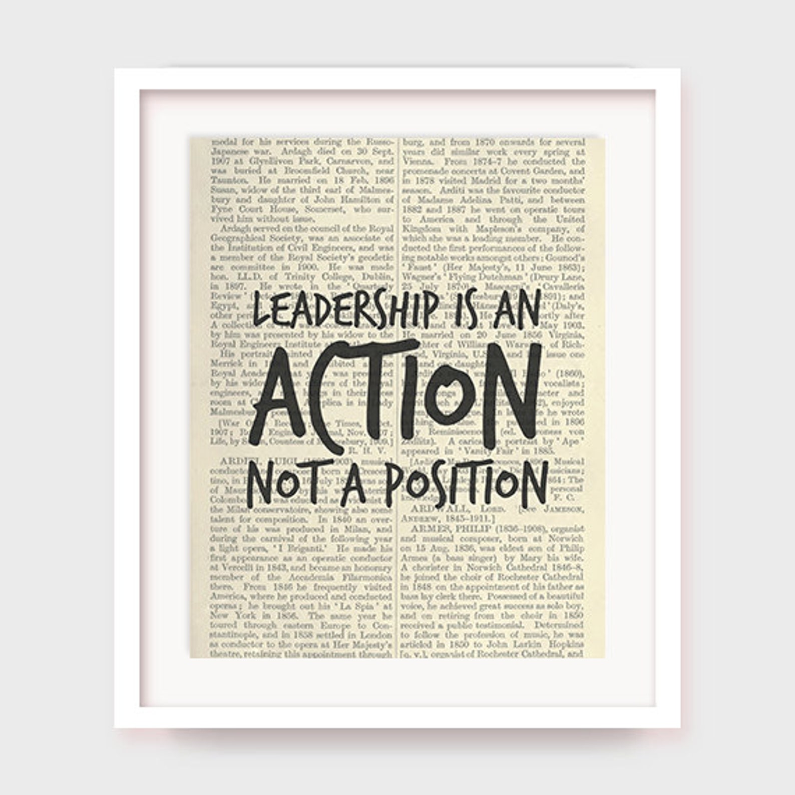 Leadership Quote, Leadership is an Action, Not a Position, Quotes About ...