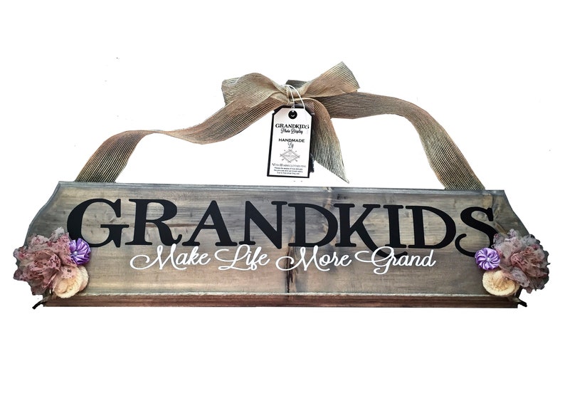 Grandkids Sign Grandchildren Sign Make Life More Grand | Etsy
