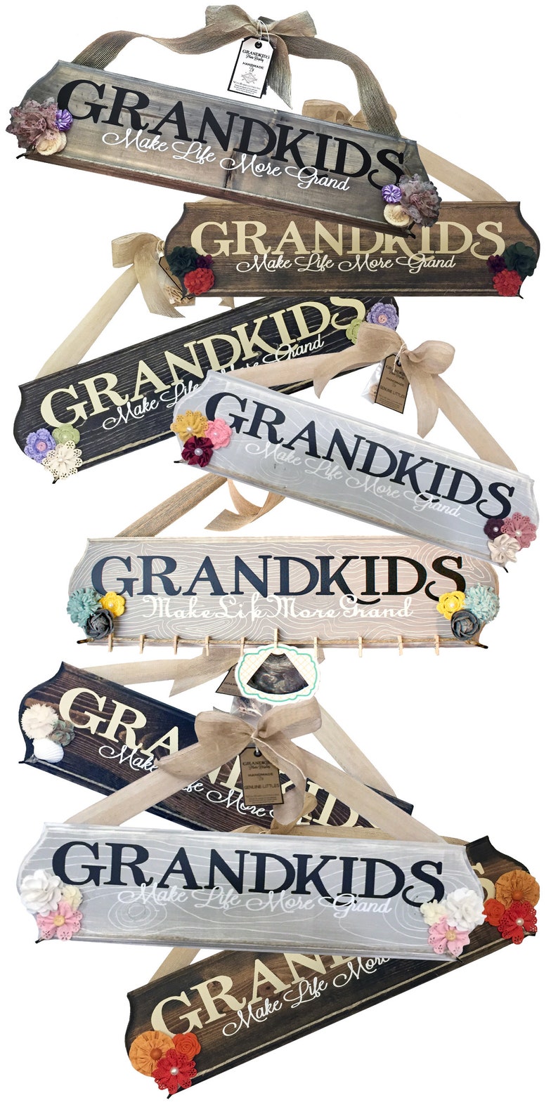 Grandkids Sign Grandchildren Sign Make Life More Grand | Etsy