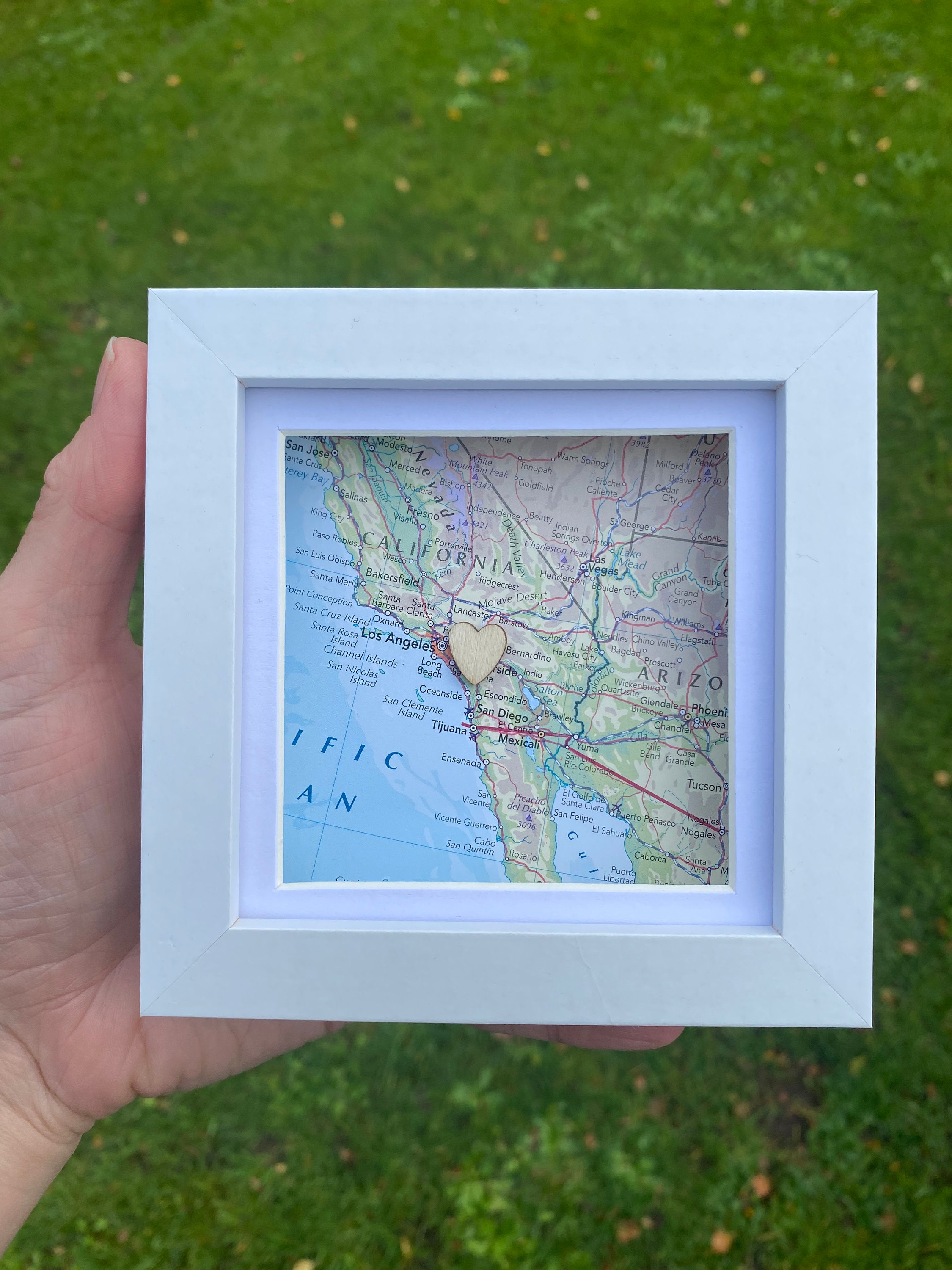 Small Box Frame Map - Etsy