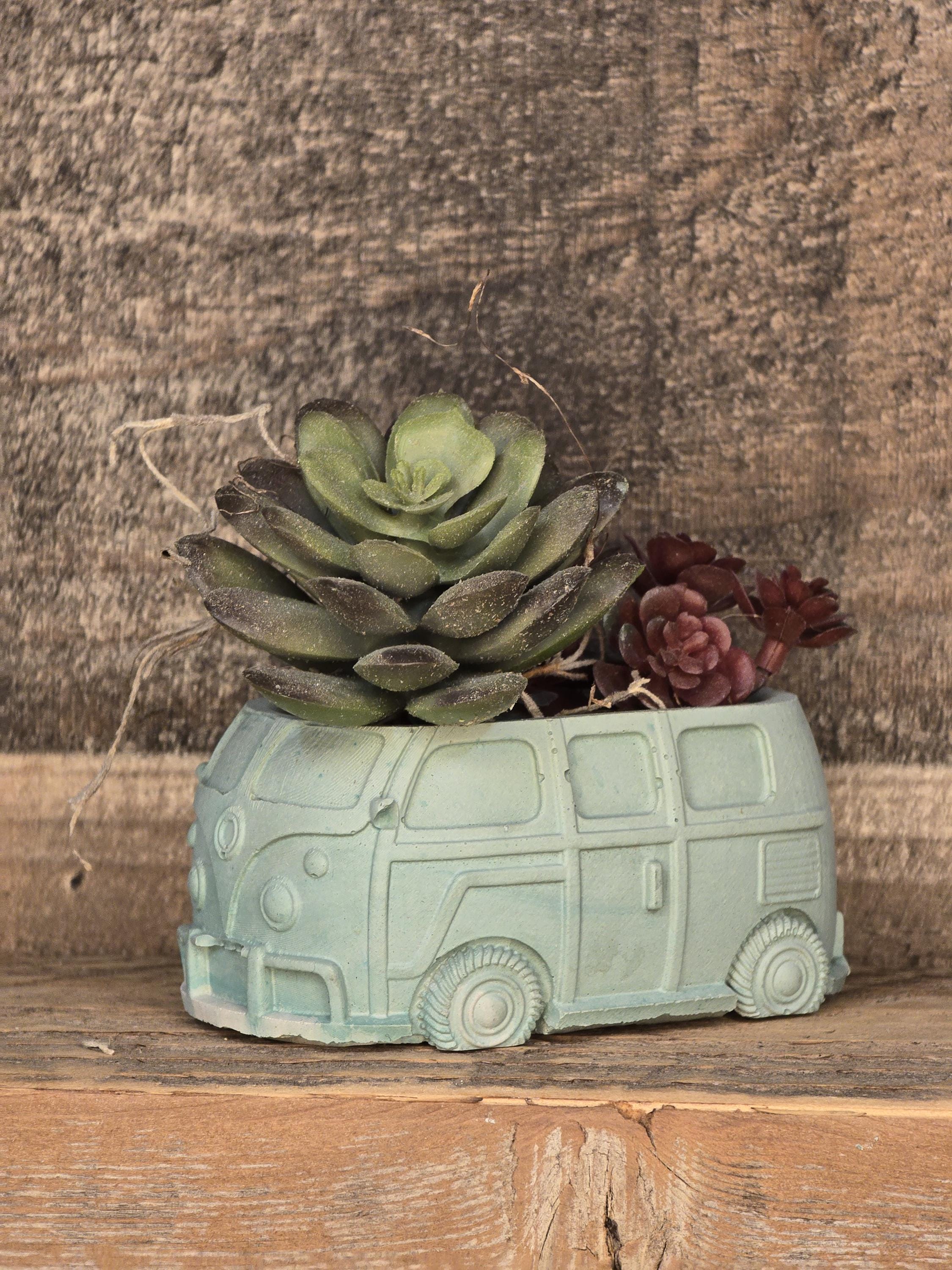 Concrete Bus, Concrete Bus Planter, Concrete Business Card Holder ...