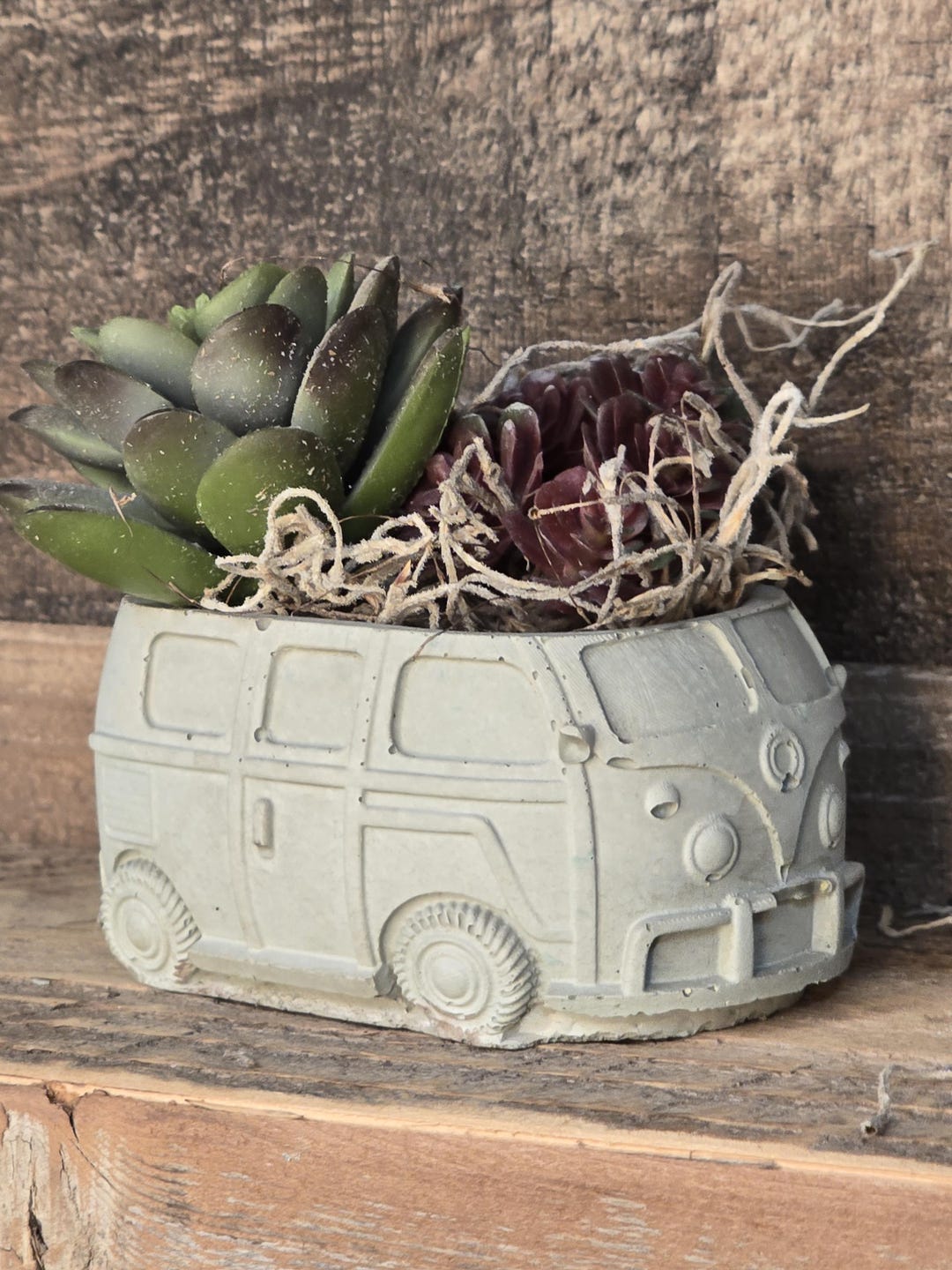 Concrete Bus, Concrete Bus Planter, Concrete Business Card Holder ...