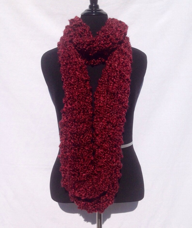 Super Soft Infinity Scarf in Dark Red (FREE SHIPPING) - Etsy