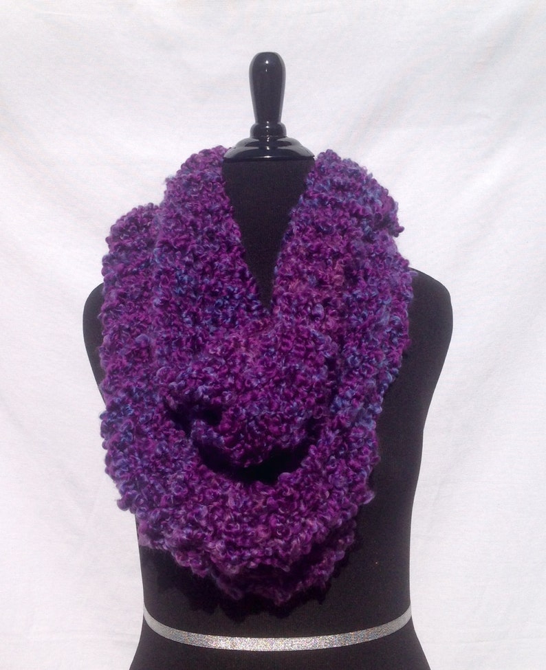 Super Soft Infinity Scarf in Rich Purple With Hints of Blue - Etsy