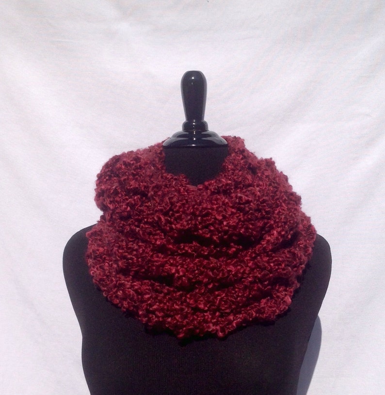 Super Soft Infinity Scarf in Dark Red (FREE SHIPPING) - Etsy