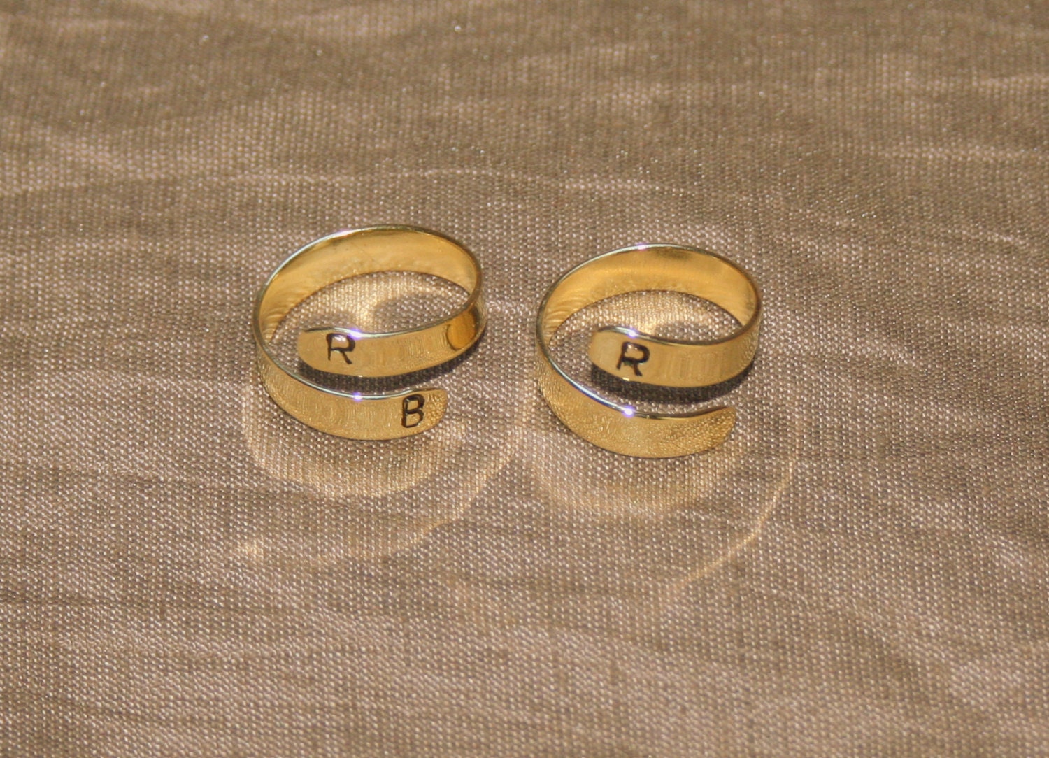 Personalized Ring Letters Customized Hand Stamped Ring | Etsy