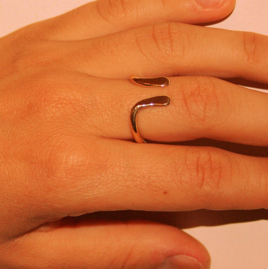 Minimal Chik Ring Handmade Hammered Simple Ring Unique - Etsy
