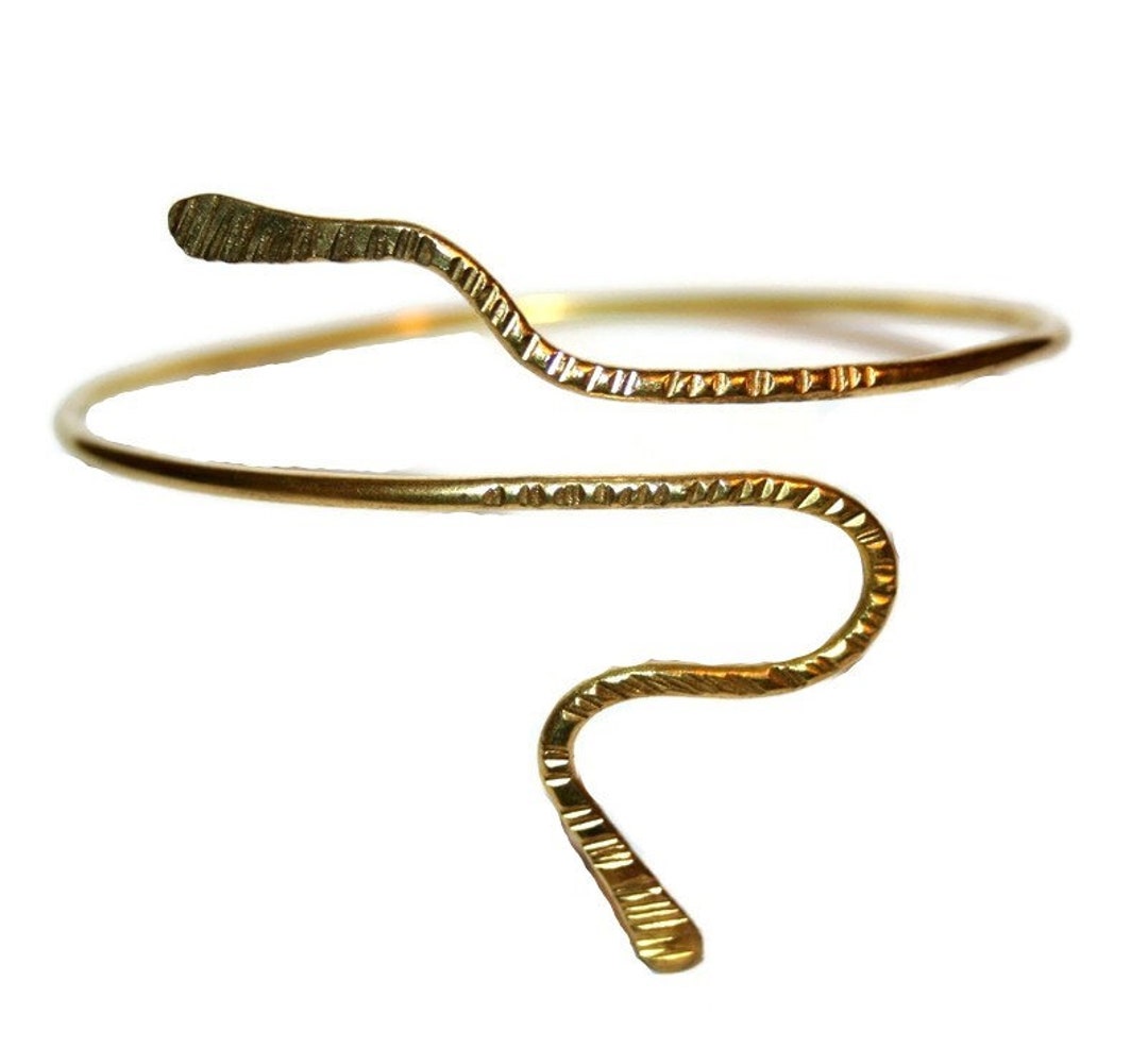 Snake Upper Arm Cuff , Arm Band Made of Brass Aluminium Copper German ...