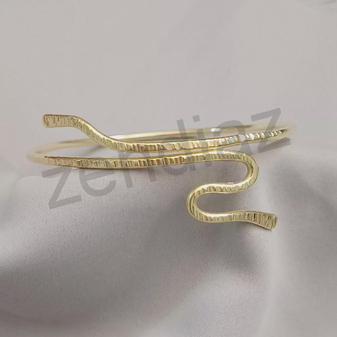 Snake Upper Arm Cuff , Arm Band Made of Brass Aluminium Copper German ...