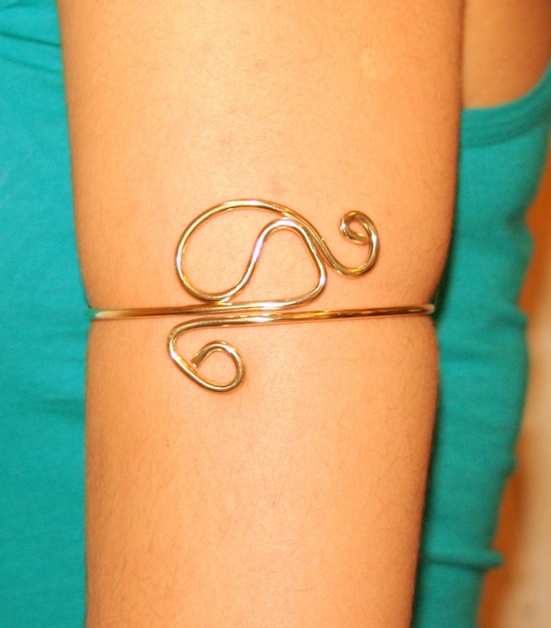 Innovative Upper Arm Cuff Armband Made of Brass or Aluminium | Etsy