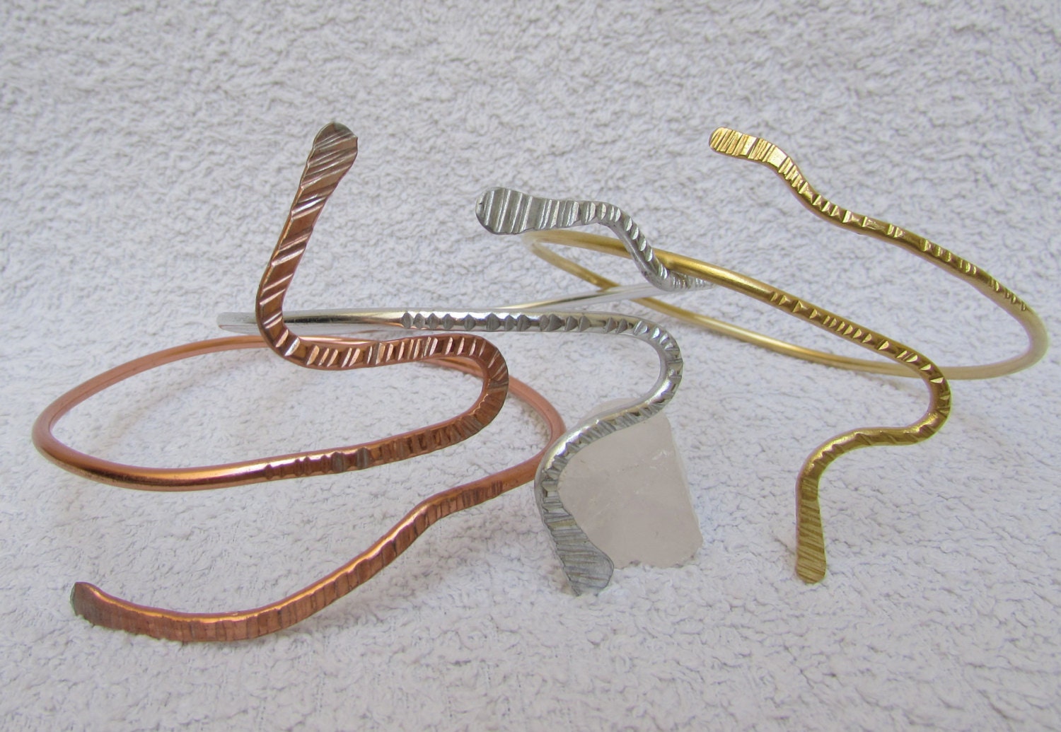 Snake Upper Arm Cuff Arm Band Made of Brass Aluminium Copper | Etsy