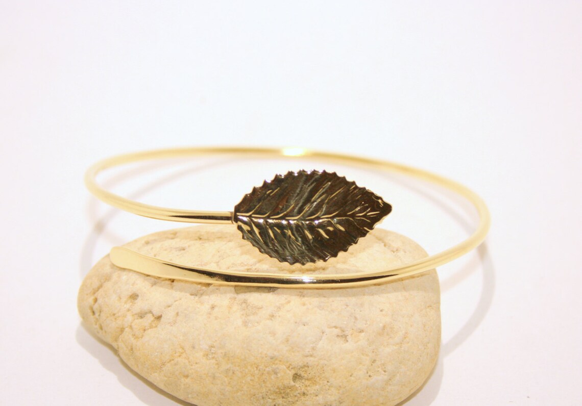 Leaf Arm Cuff Upper Arm Band Handmade Gold Silver 925 - Etsy