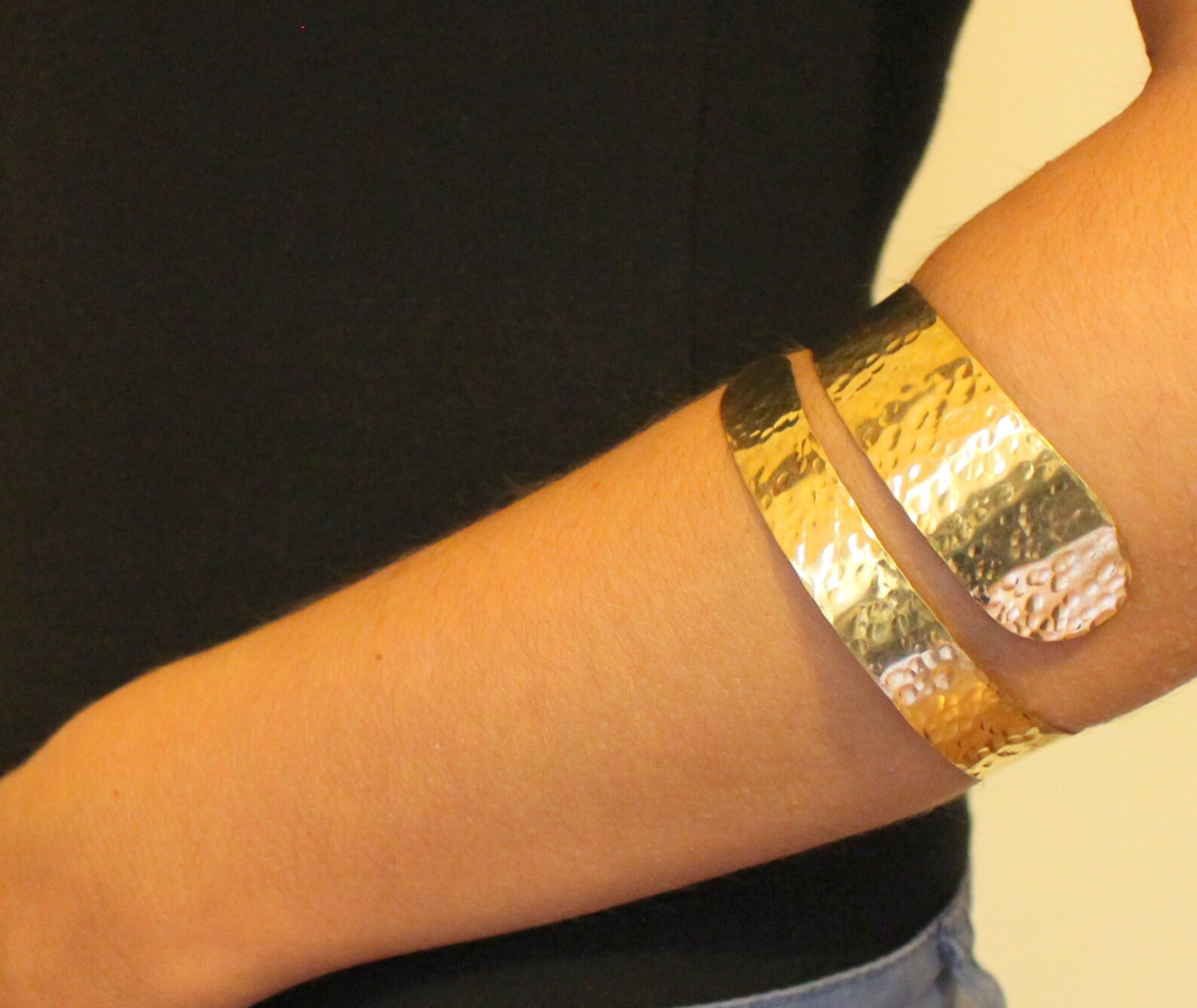 Handmade Hammered Lower or Upper Arm Cuff Armlet Made of - Etsy