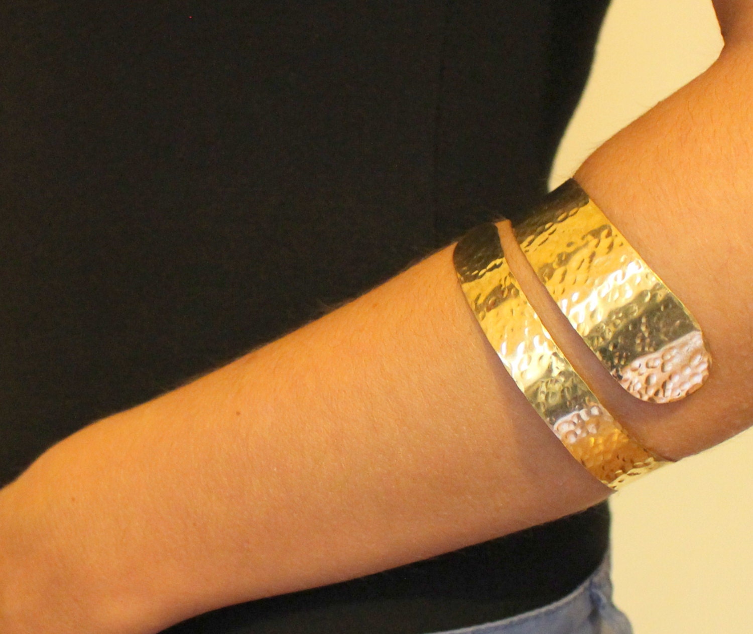 Handmade Hammered Lower or Upper Arm Cuff Armlet Made of - Etsy