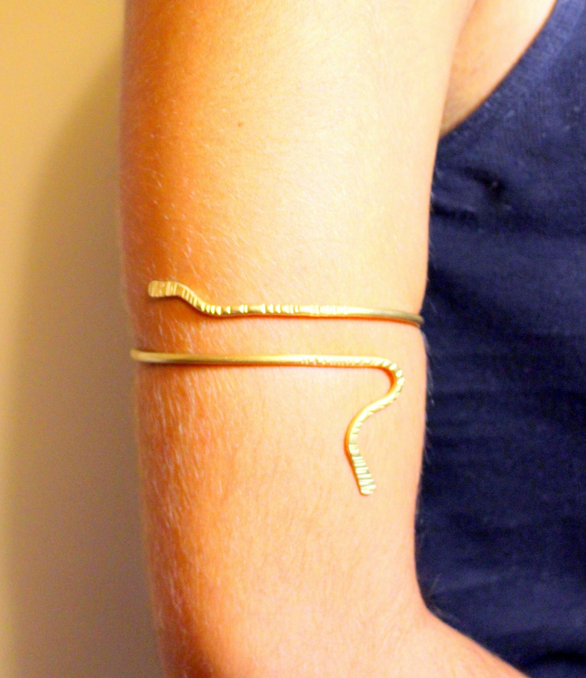 Snake Upper Arm Cuff Arm Band Made of Brass Aluminium Copper | Etsy