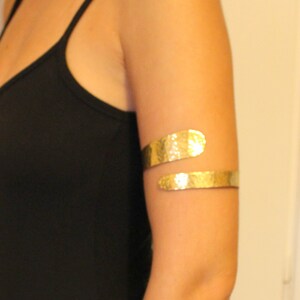 Handmade Hammered Lower or Upper Arm Cuff, Armlet Made of Brass ...