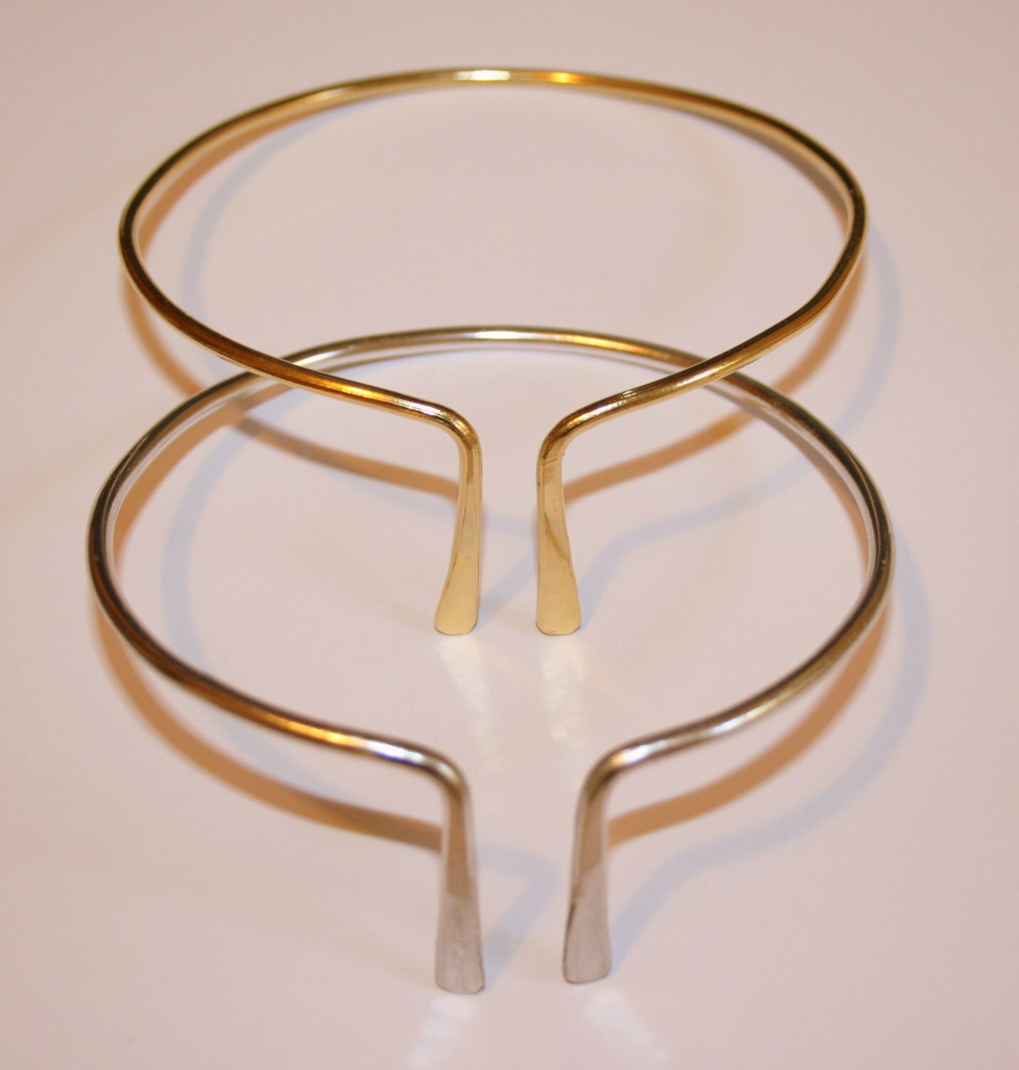 Minimal Gold Silver Upper Arm Cuff Arm Band Handmade | Etsy