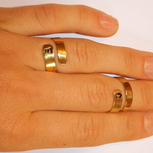 Personalized Ring Letters Customized Hand Stamped Ring , Personal ...