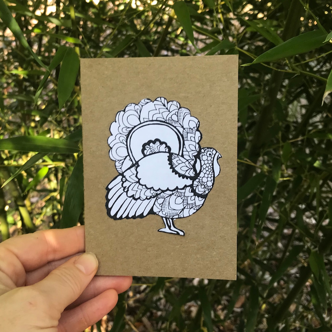 DIY Zen Doodle Turkey Printable | Thanksgiving Decor, Crafts, and ...
