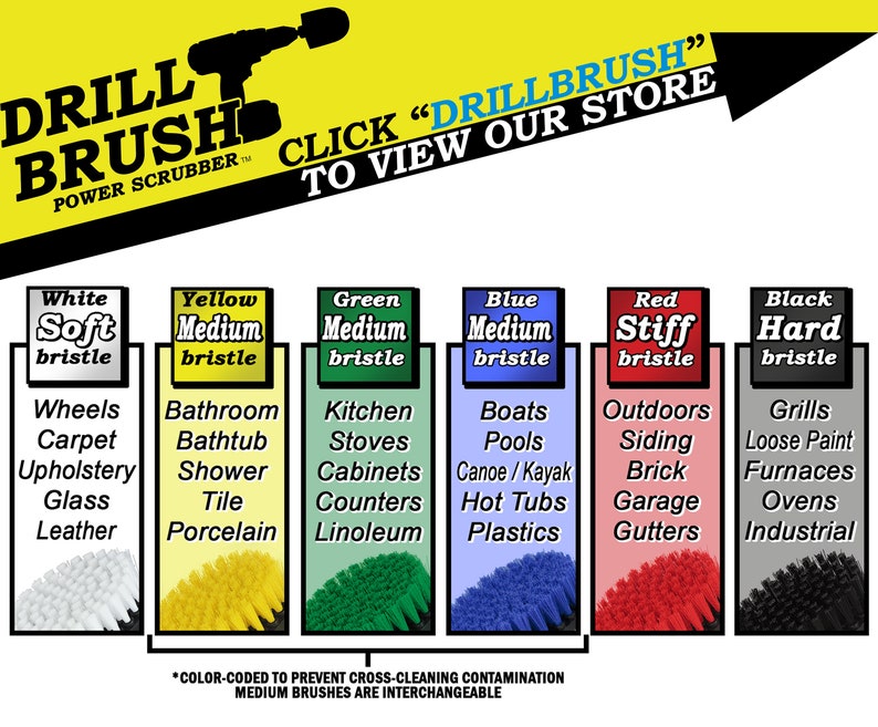 Original Drillbrush Yellow Power Scrubber - Etsy