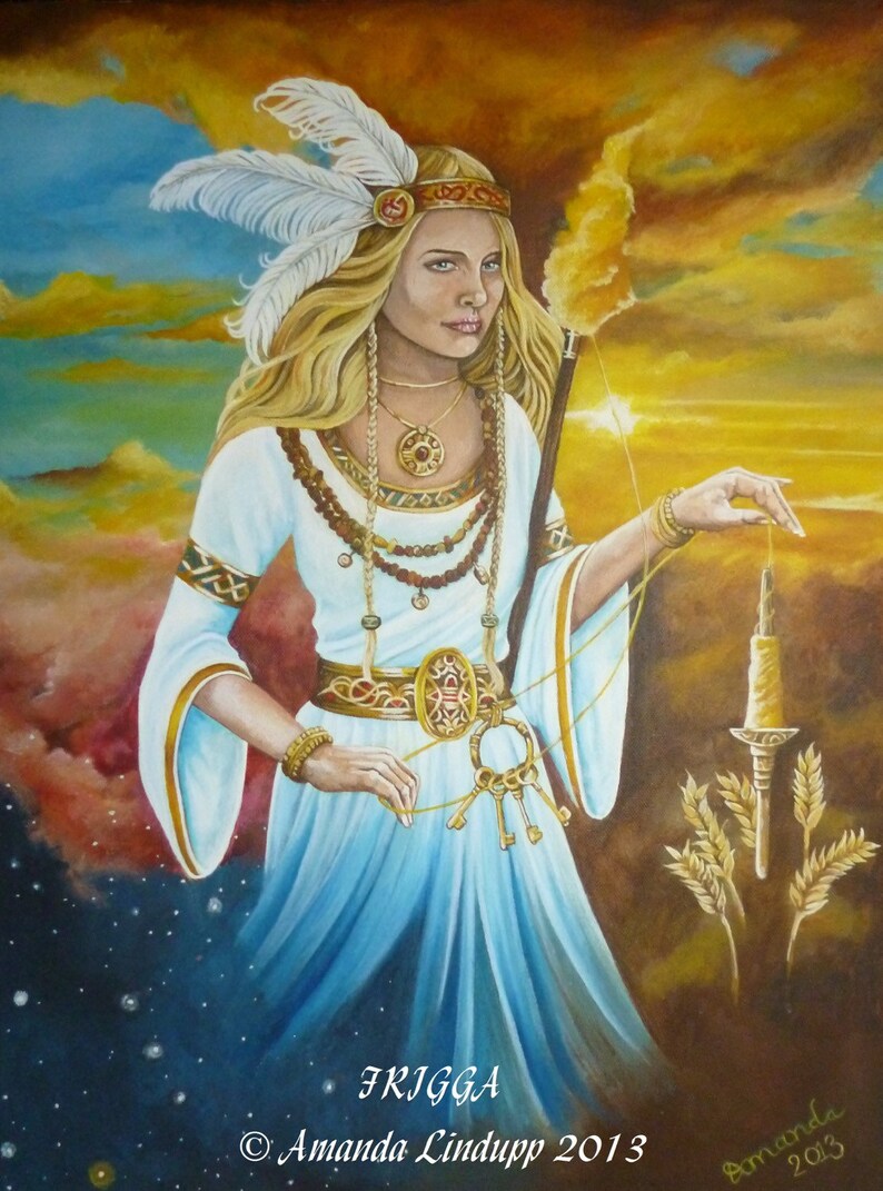 A3 norse Goddess Frigga Print - Etsy