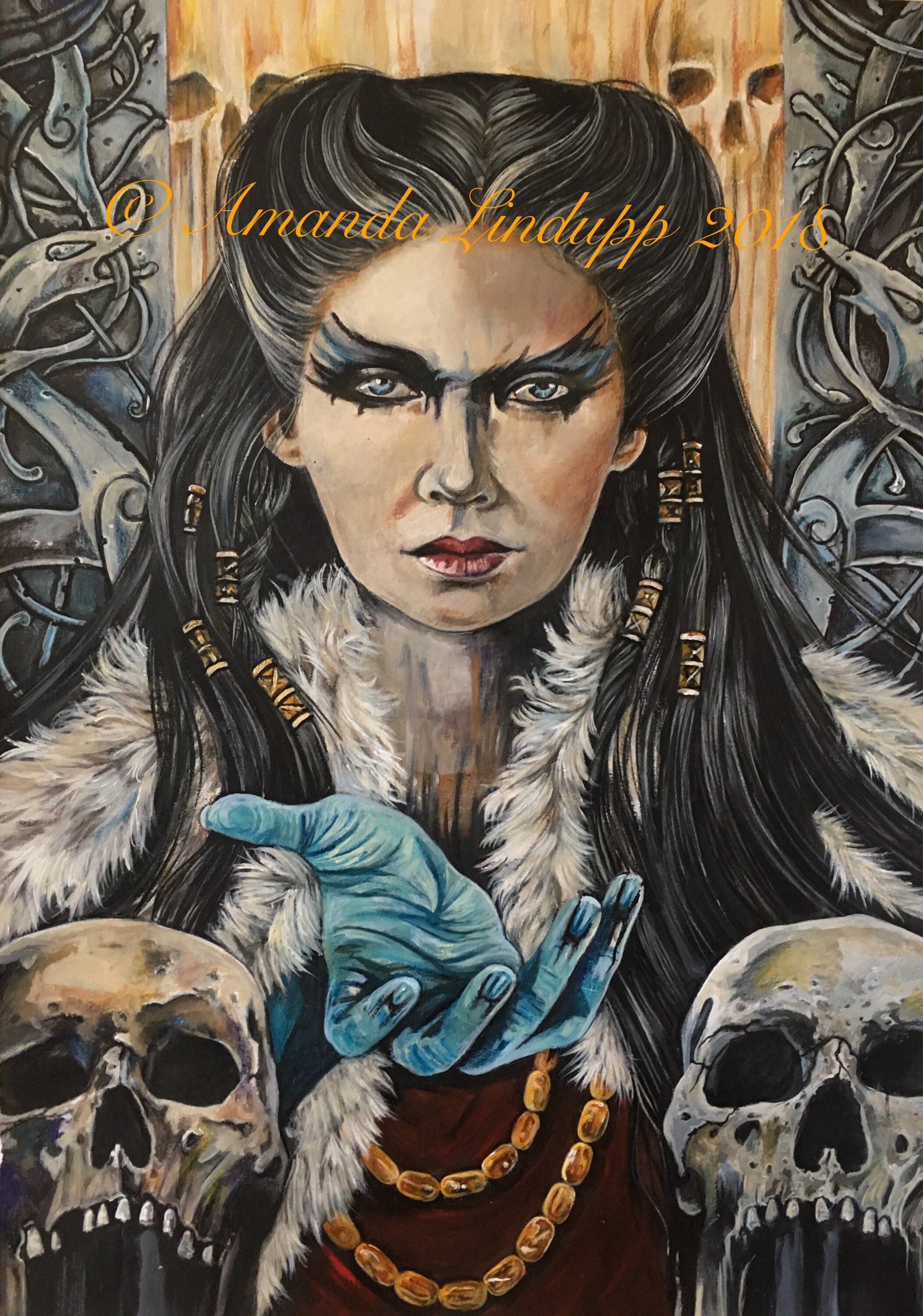 New A4 NORSE GODDESS HEL Mounted Print | Etsy