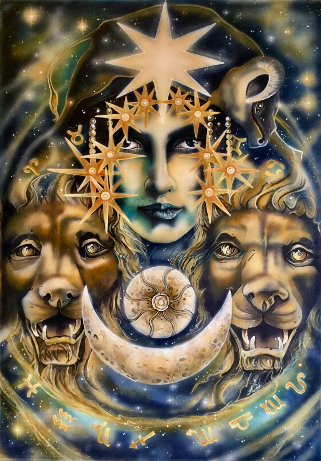 A4 goddess Ishtar Print - Etsy