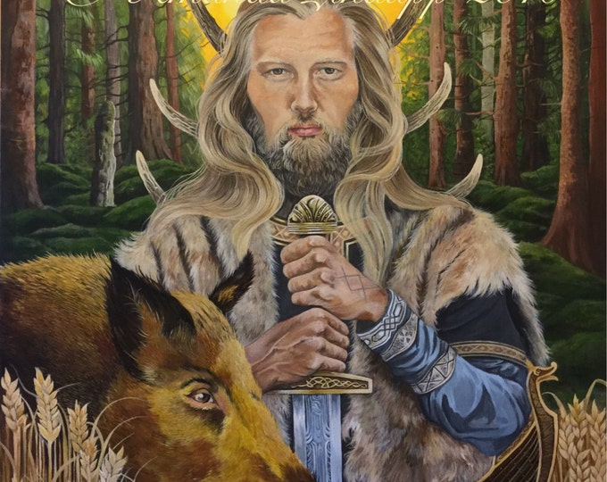 A4 norse God Freyr Print - Etsy