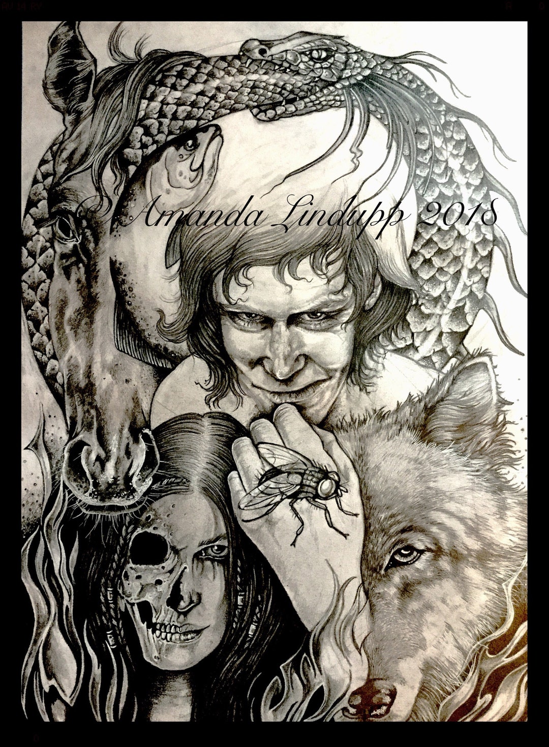 Norse God LOKI Print - Etsy