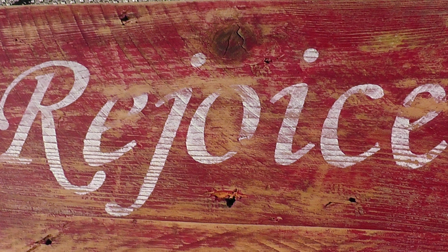 REJOICE/ HARVEST Envío gratuito-reversible signo de estilo antiguo ...