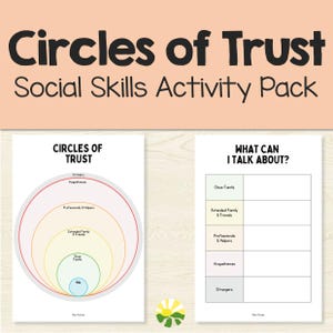 Circles of Trust Social Skills Activity Pack | Boundaries & Safety ...