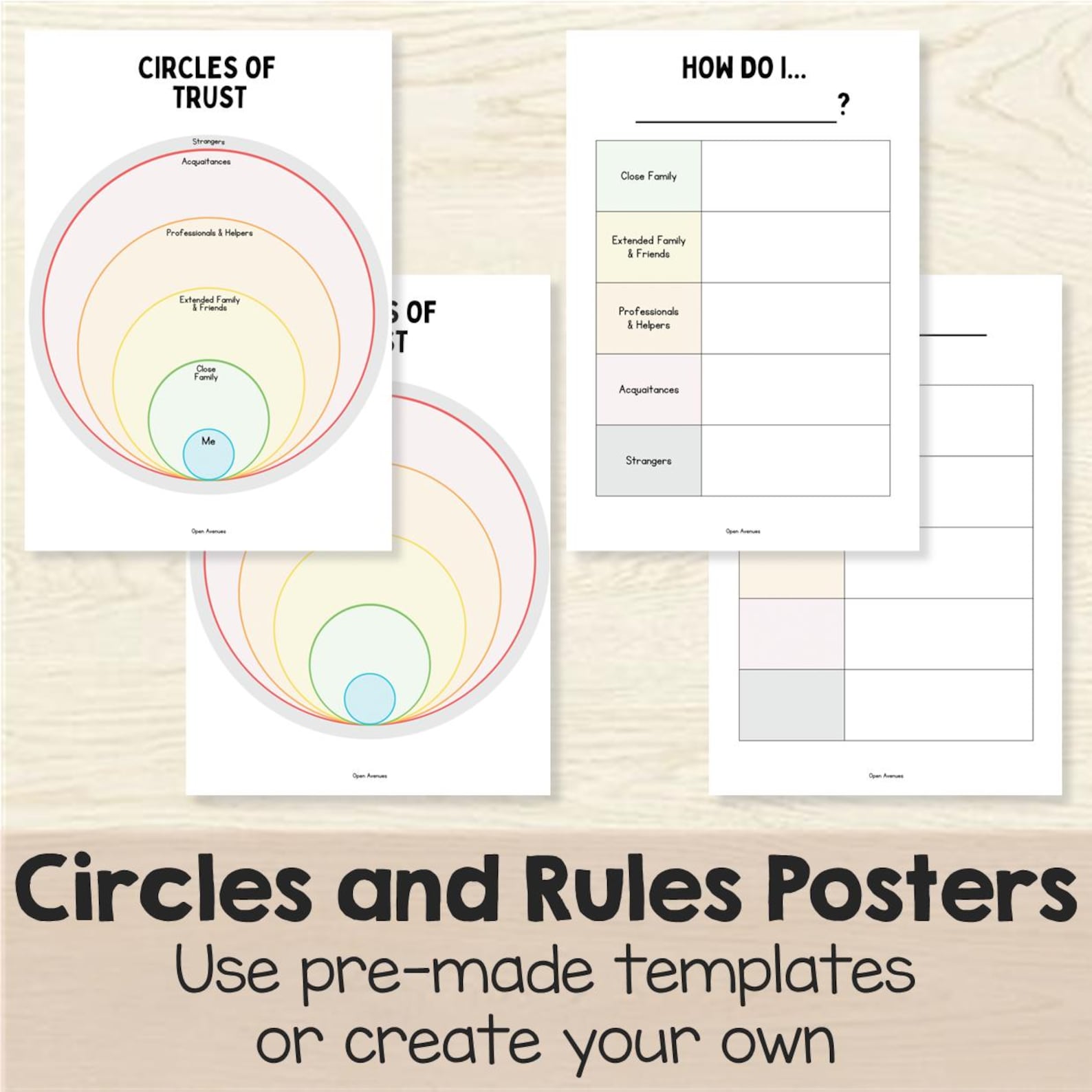 Circles of Trust Social Skills Activity Pack | Boundaries & Safety ...