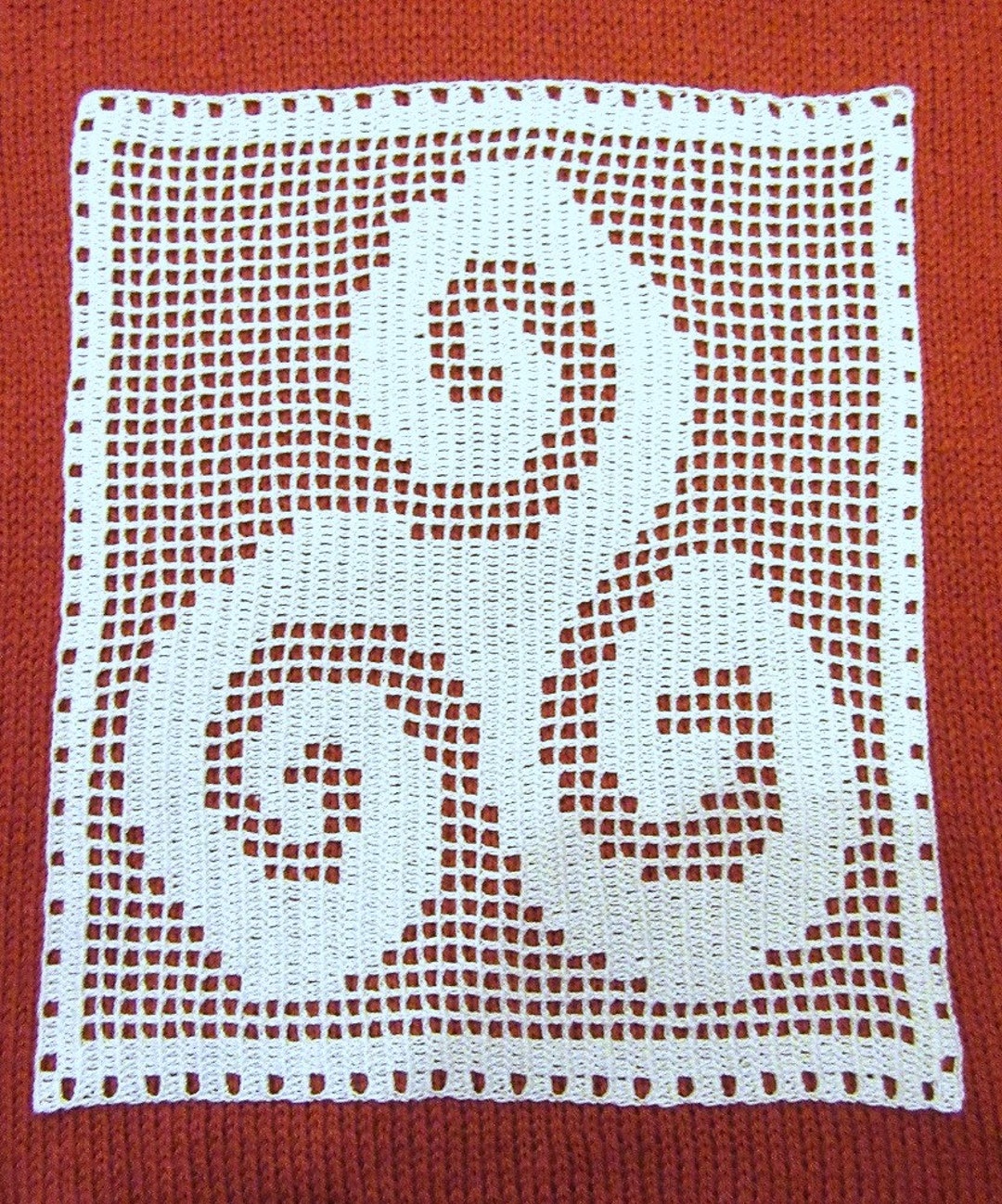 Triskell Symbol Placemat Celtic Pattern. Handmade White Cotton Crochet ...