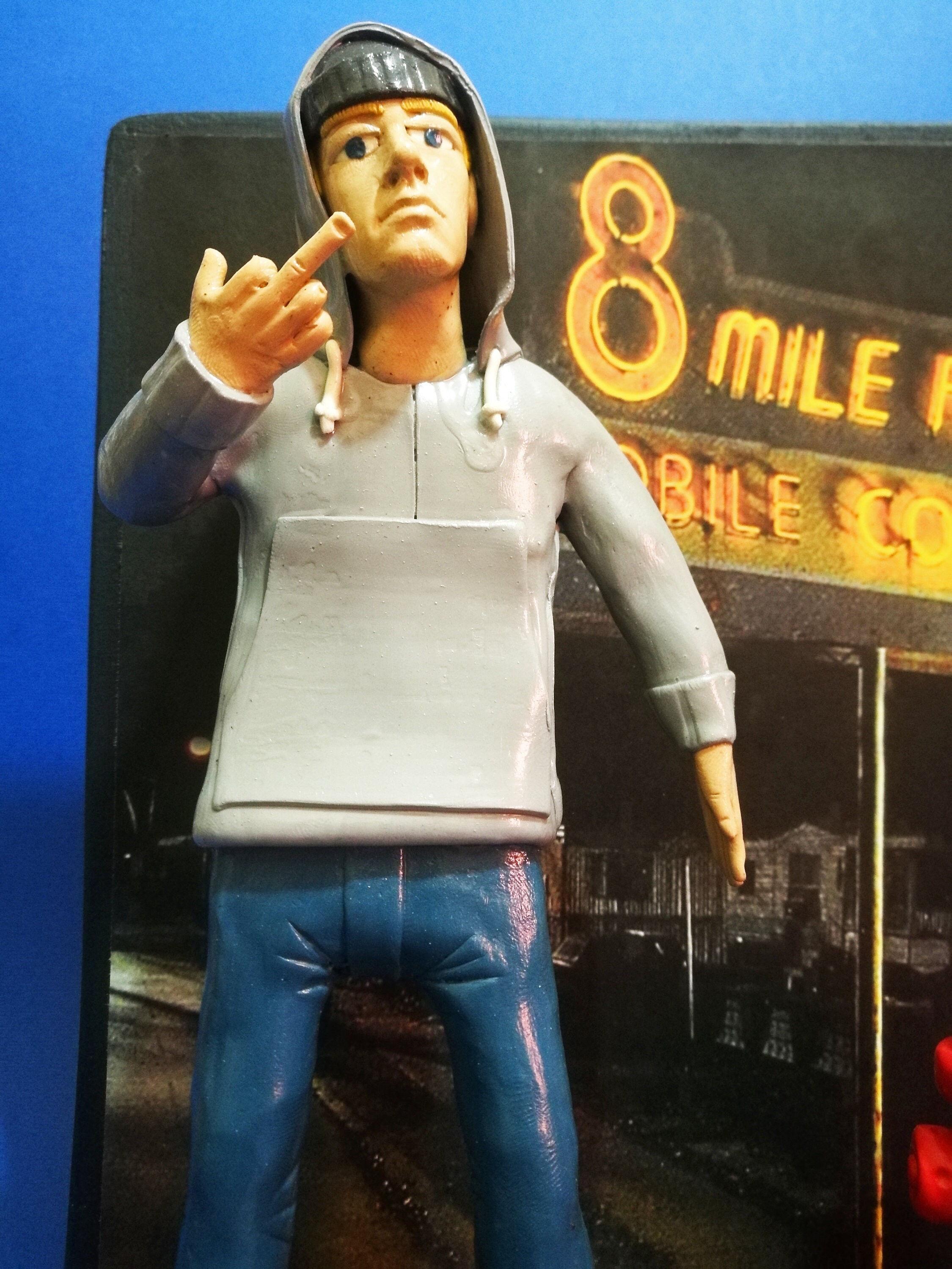 Figurine Action Figures EMINEM With 8 MILE BACKGROUND - Etsy UK