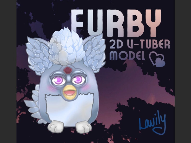 White Furby - Premade Vtuber Model/avatar - LIVE2D - Etsy