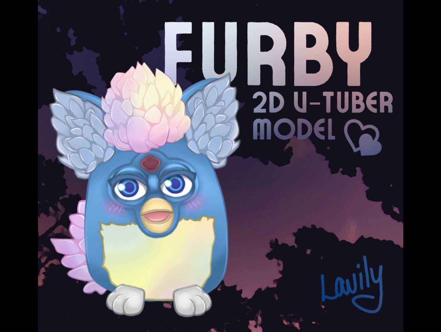 Blue Furby - Premade Vtuber Model/avatar - LIVE2D - Etsy