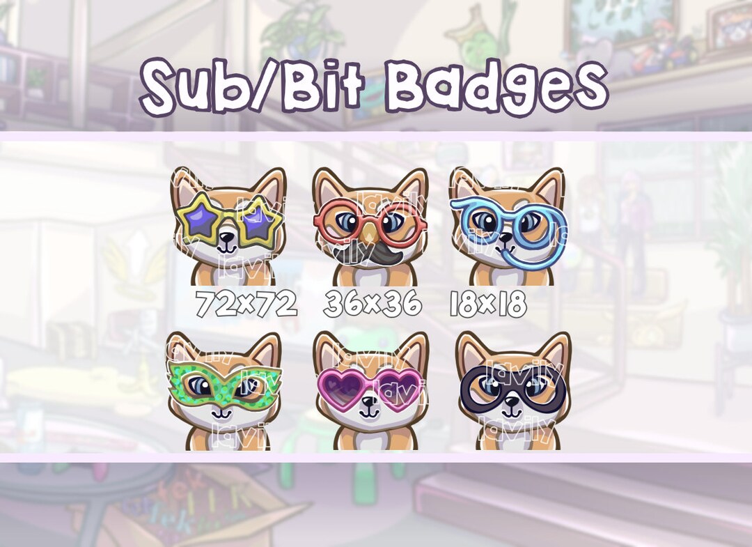 More Shiba DOGE Sub Badges / Bit Badges for Your Twitch Channel - Etsy