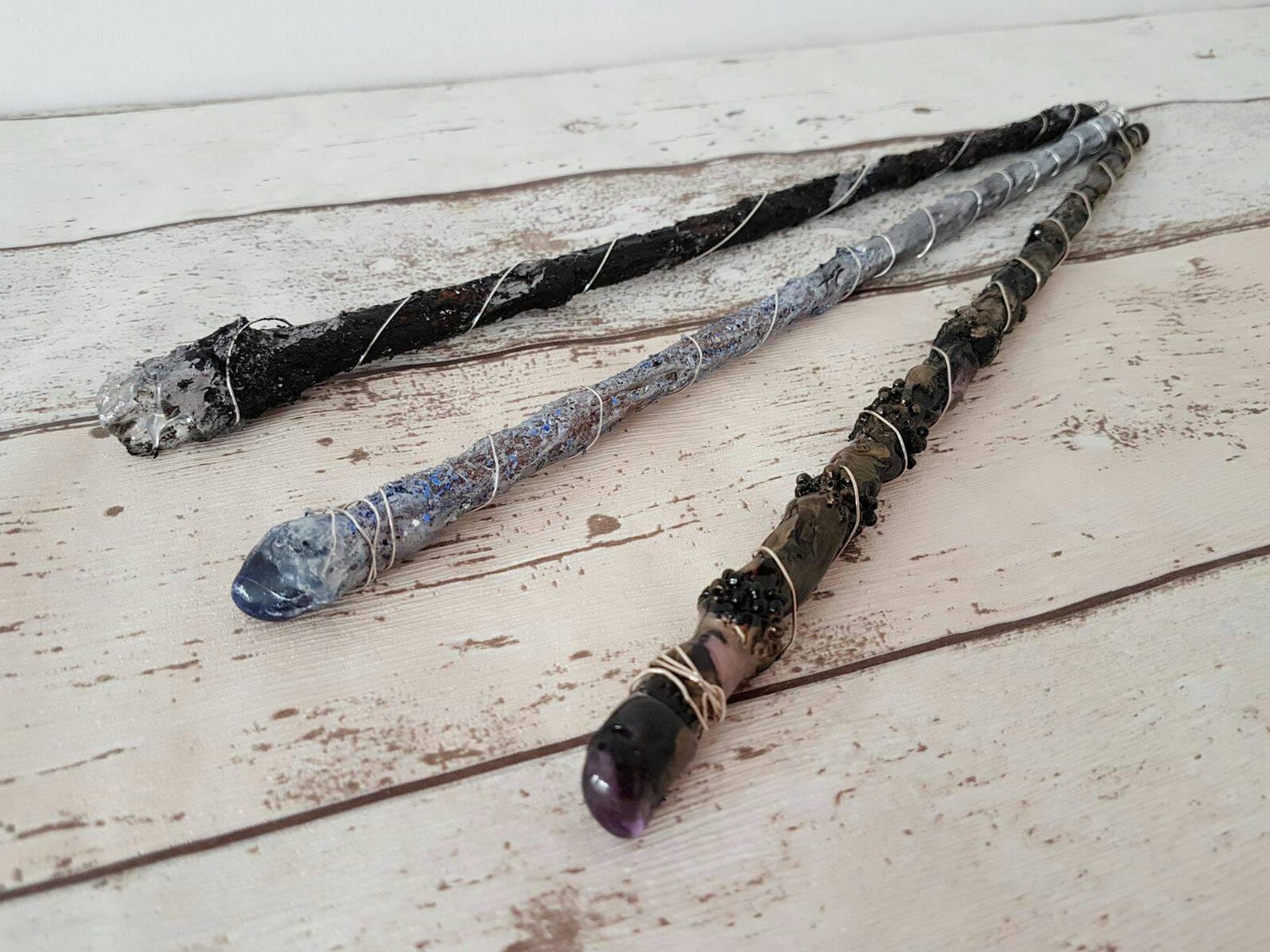Sculpted Wand With Gemstones or Crystalswand With Healing - Etsy