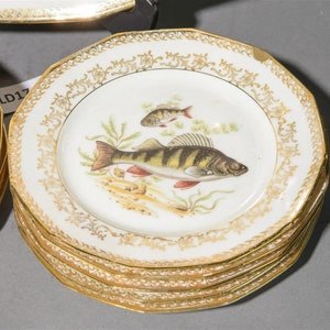 Limoges Porcelain 1950s French Table Service in Hand-painted Fish, Set ...