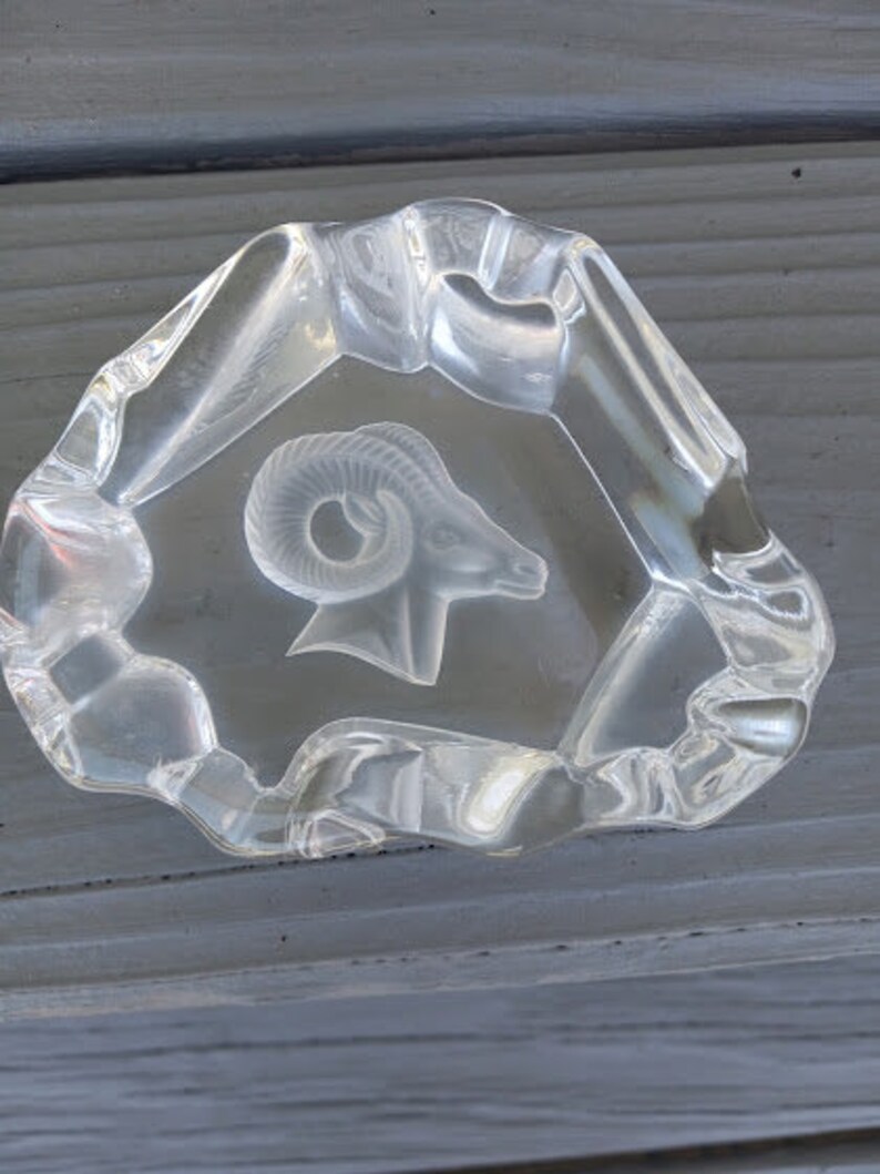 Lead Crystal Ram Paperweight Vintage Hallmark 1977 Little - Etsy