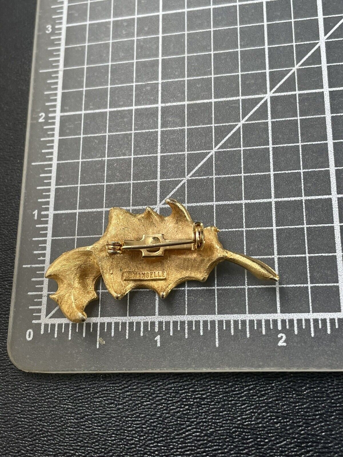 Beautiful Vintage MAMSELLE Signed Vintage Brooch Pin 2 Gold Tone Metal ...