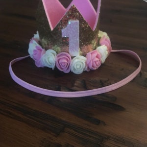 First Birthday Cake Smash Sparkle Crown - Etsy