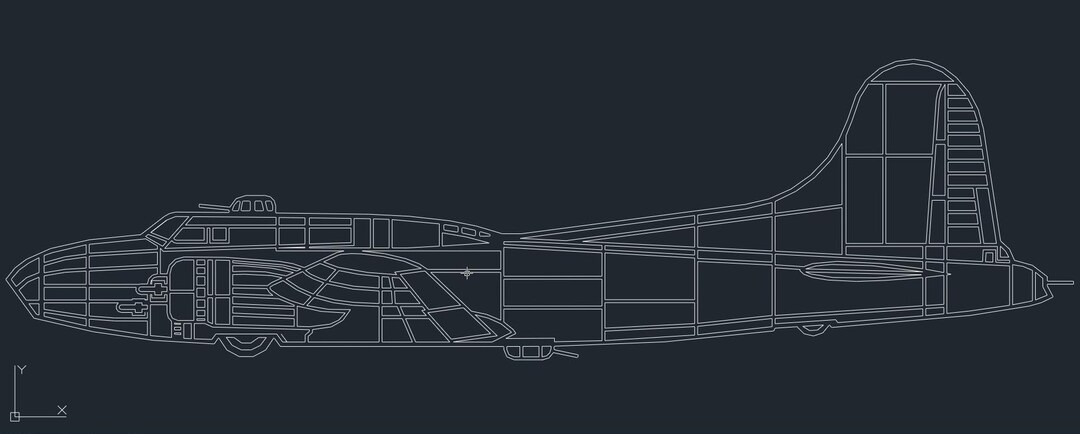 Boeing B-17 Flying Fortress - Dxf File (drawn Not Scanned) for Laser ...