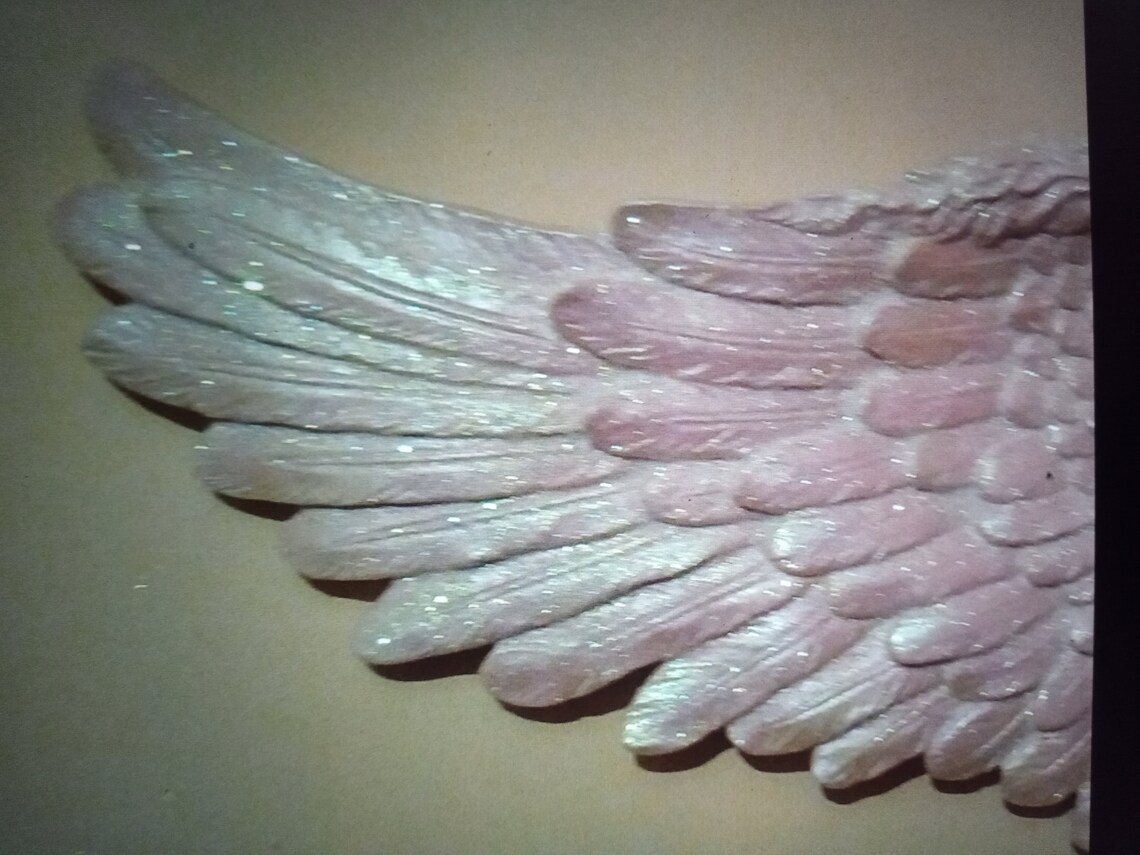 Crystal glittered Angel Wings wall mounted | Etsy