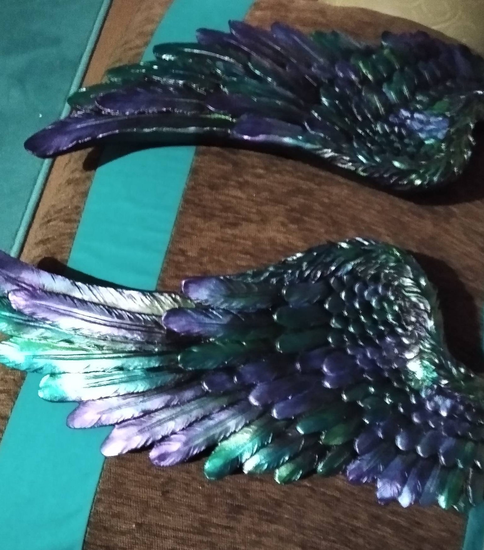 Gothic Angel Wings Raven Colors Iridescent 1 Pair. | Etsy