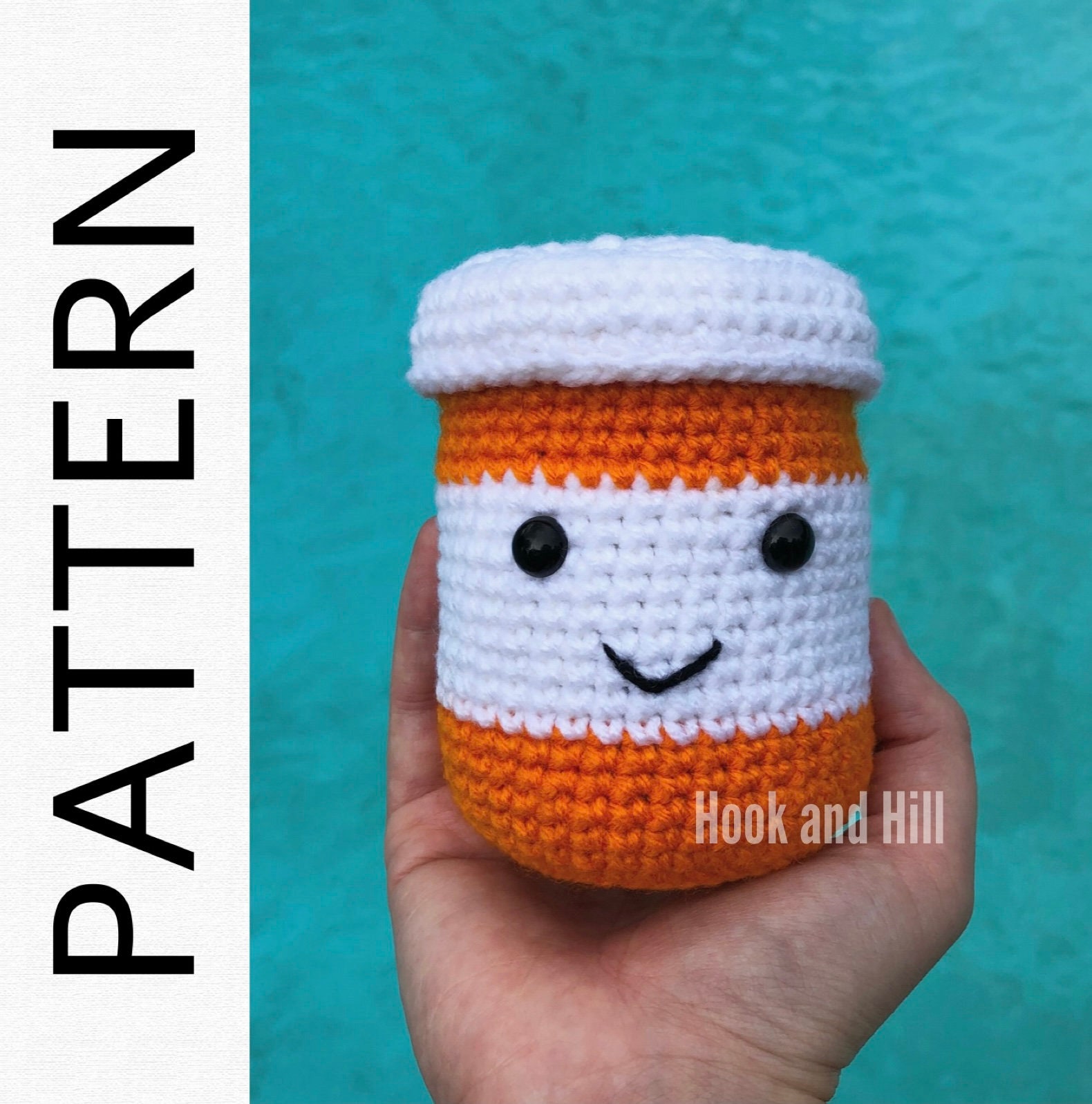 PDF Crochet Pattern Phil the Pill Bottle - Etsy